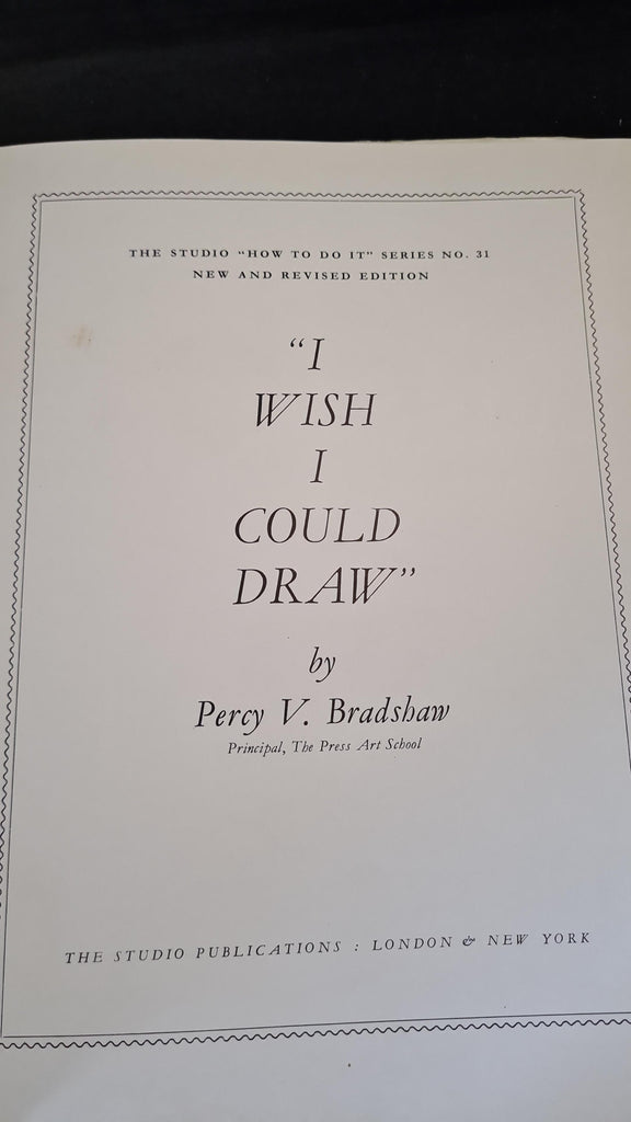 Percy V Bradshaw - I Wish I Could Draw, Studio Publications, 1959 ...