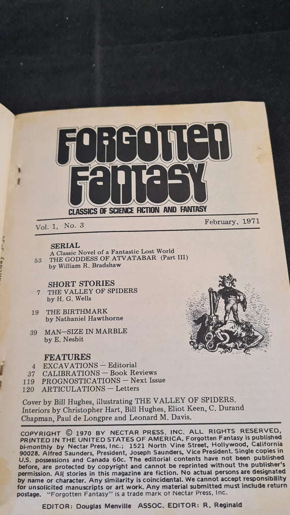 H G Wells - Forgotten Fantasy Volume 1 Number 3 February 1971 – Richard ...