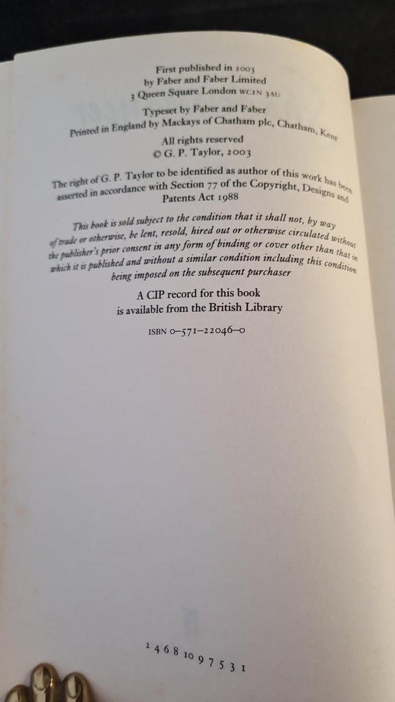 G P Taylor - Shadowmancer, Faber & Faber, 2003, Paperbacks – Richard ...