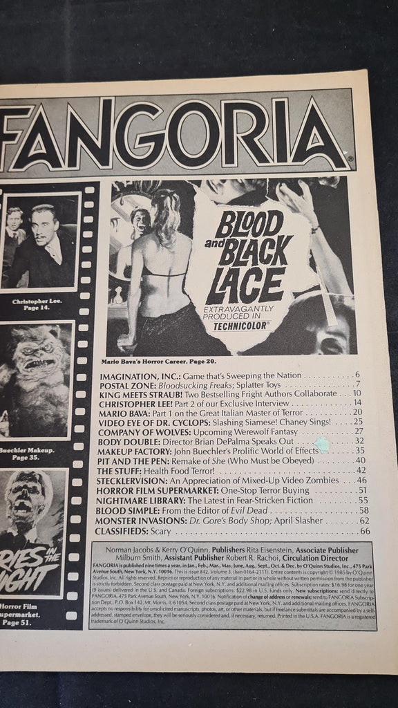 Fangoria Magazine Number 42 February 1985 – Richard Dalby's Library