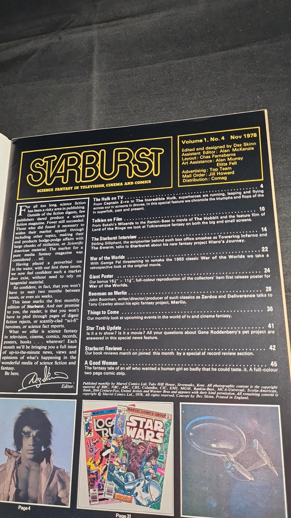 Starburst Magazine Volume 1 Number 4 November 1978 – Richard Dalby's ...