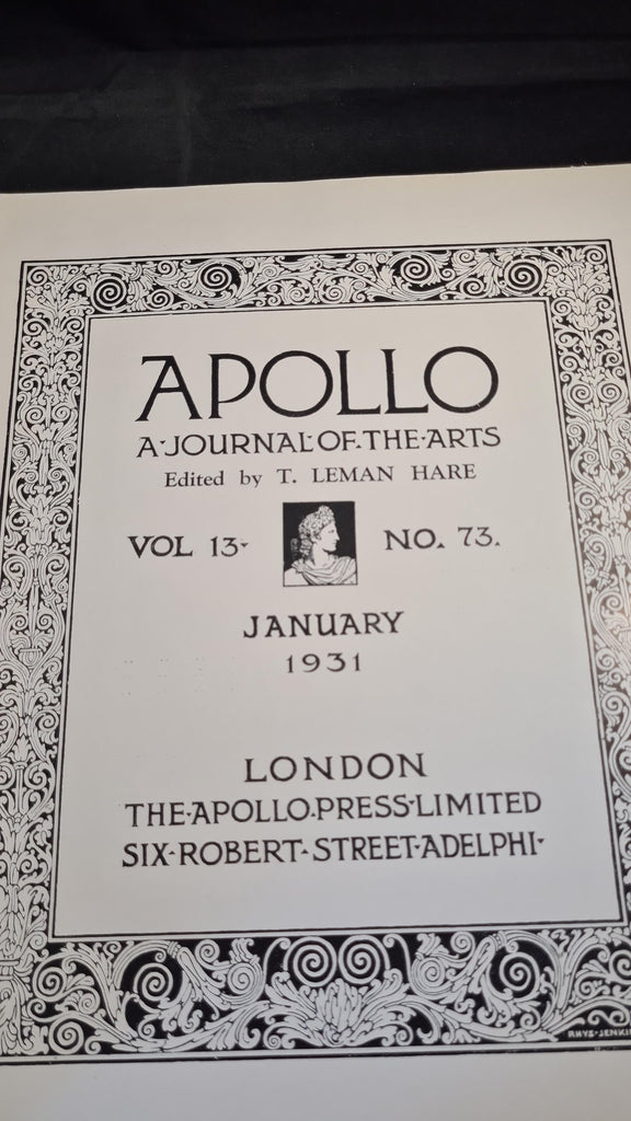 Apollo Number 73 January 1931, Persian Exhibition Number – Richard ...