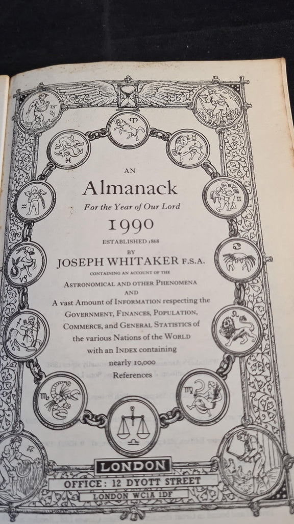 Whitaker's Almanack 1990, Shorter Edition – Richard Dalby's Library