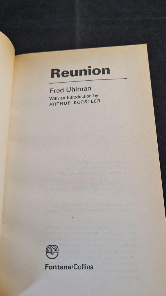 Fred Uhlman - Reunion, Fontana Books, 1978, Paperbacks – Richard Dalby ...
