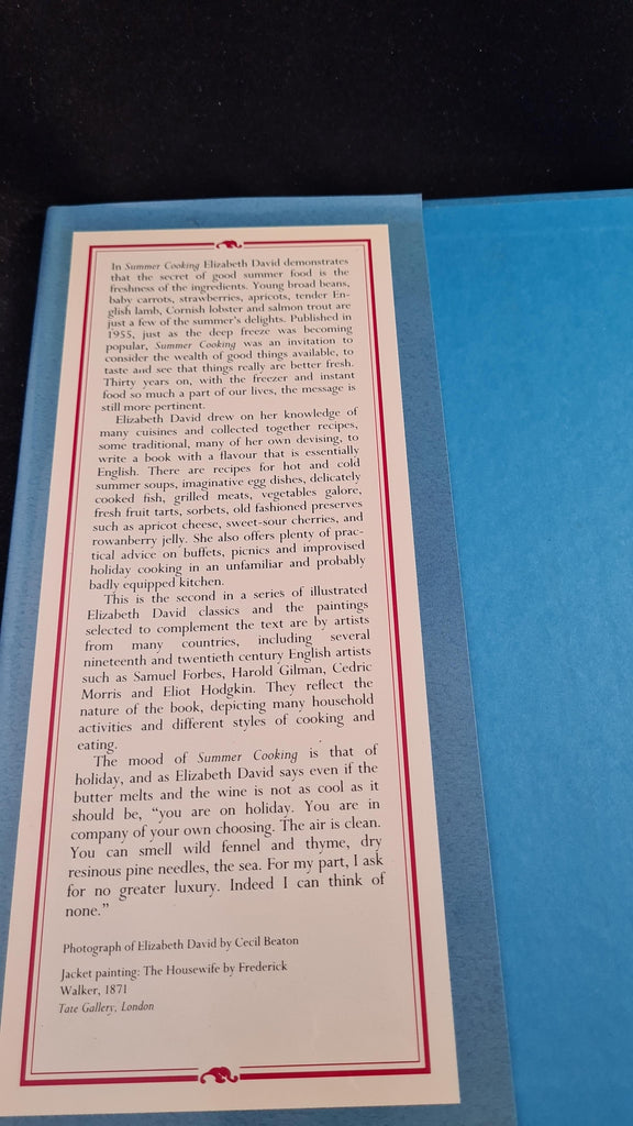 Elizabeth David - Summer Cooking, Dorling Kindersley, 1988 – Richard ...