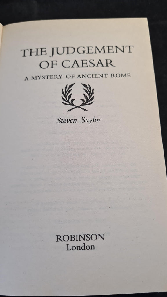 Steven Saylor - The Judgement of Caesar, Robinson, Paperbacks – Richard ...