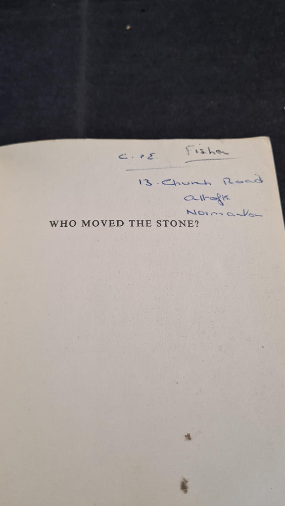 Frank Morison - Who Moved The Stone? Faber, 1967, Paperbacks – Richard ...