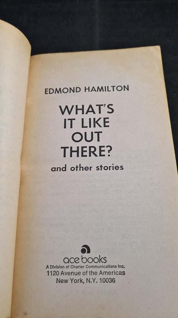 Edmond Hamilton - What's It Like Out There? Ace Books, 1974, Paperback ...