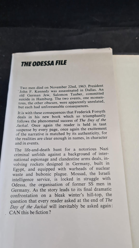 Frederick Forsyth - The Odessa File, Hutchinson, 1972, First Edition ...