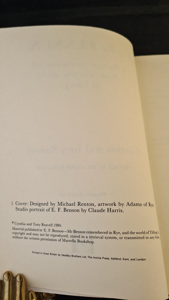 Cynthia & Tony Reavell - E F Benson, Martello Bookshop, 1984, Paperbac ...