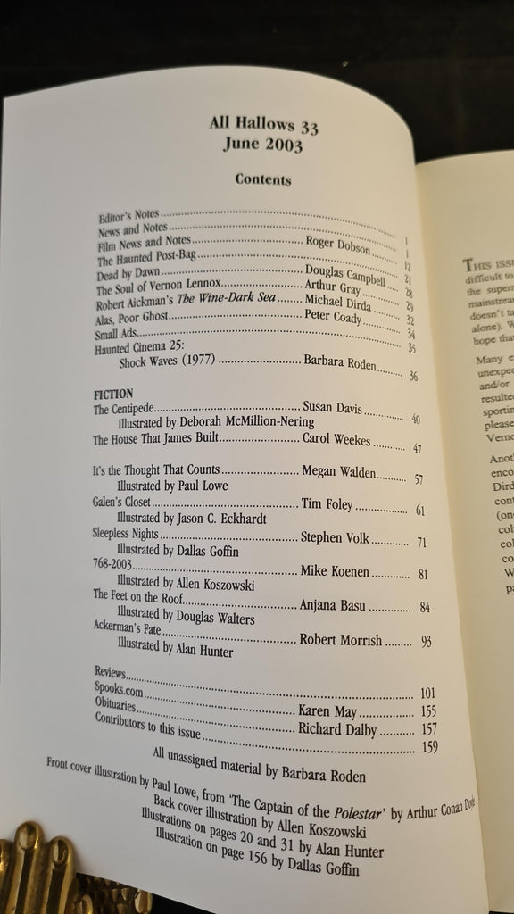 All Hallows 33 June 2003, The Journal of The Ghost Story Society ...