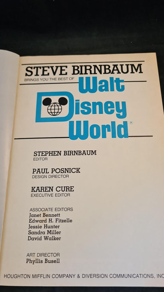 Steve Birnbaum brings you the Best of Walt Disney World 1983, Houghton ...