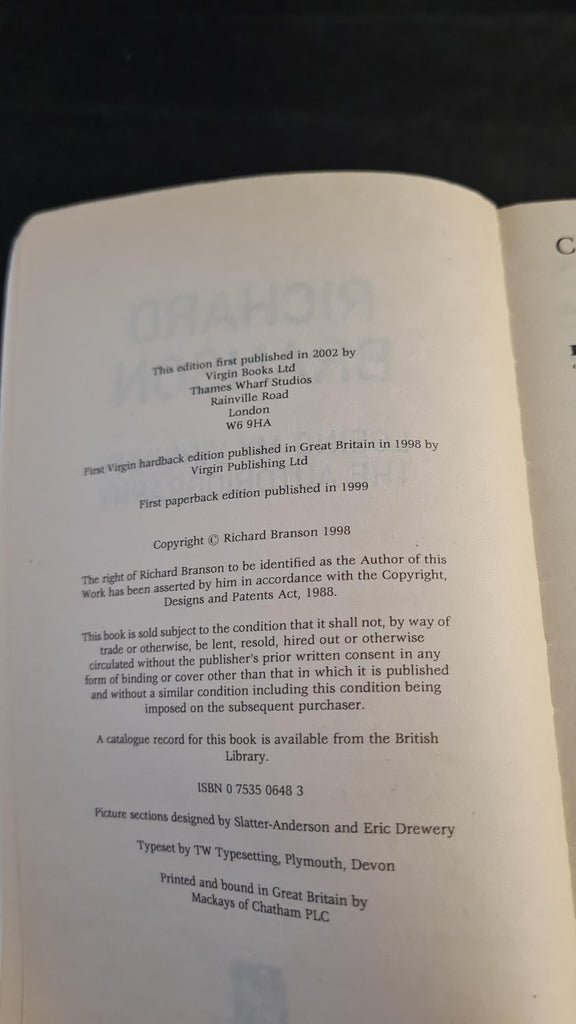 Richard Branson - My Autobiography, Virgin Books, 2002, Paperbacks ...