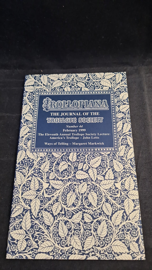 Anthony Trollope - Thackeray, Trollope Society, 1997, Trollopiana ...