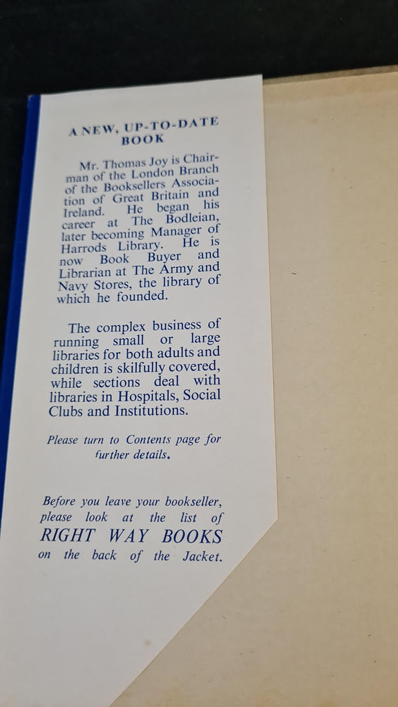 Thomas Joy - The Right Way to Run a Library Business, no date – Richard ...