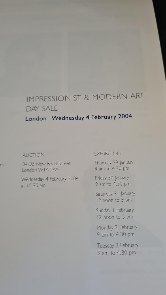 Sotheby's 4 February 2004, Impressionist & Modern Art, Surrealist Art ...