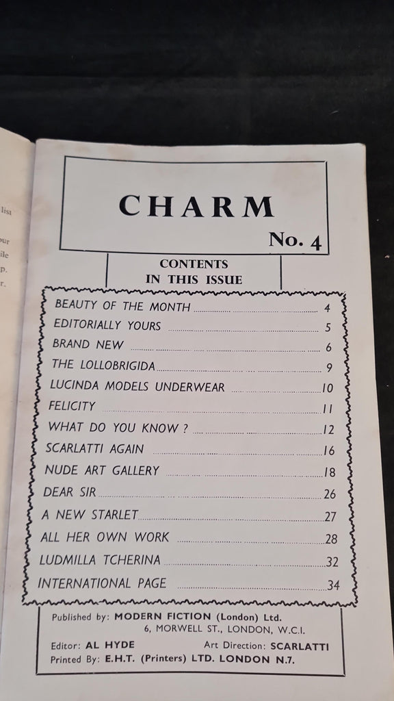 Charm Magazine, Glamour, Pin-ups, Features, Number 4, Modern Fiction ...