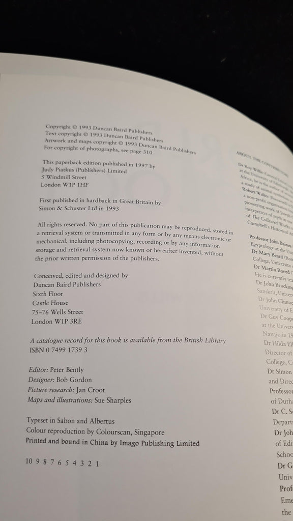 Roy Willis - World Mythology, The Illustrated Guide, Piatkus, 1997 ...