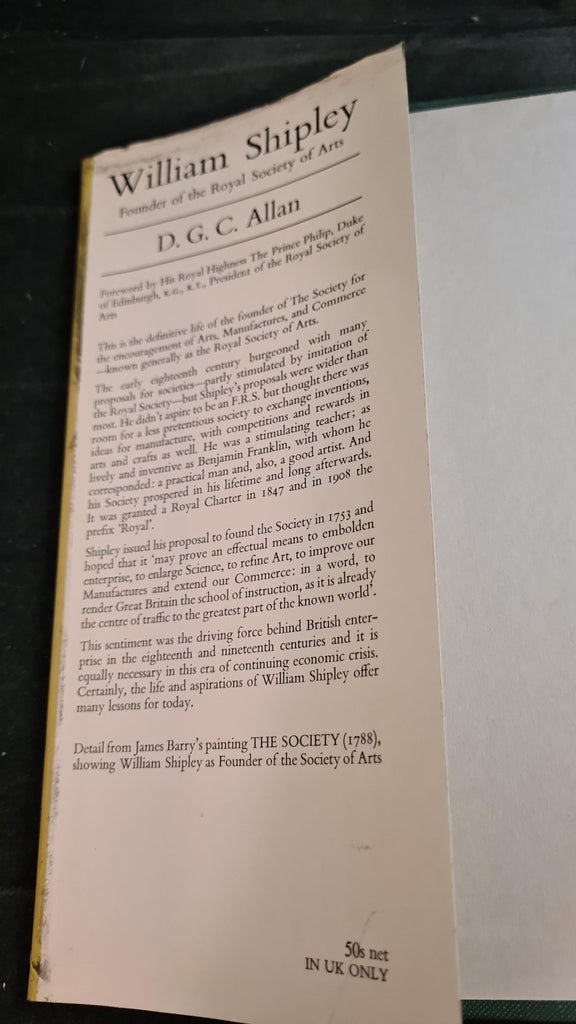 D G C Allan - William Shipley Founder of the Royal Society of Arts, Hu ...