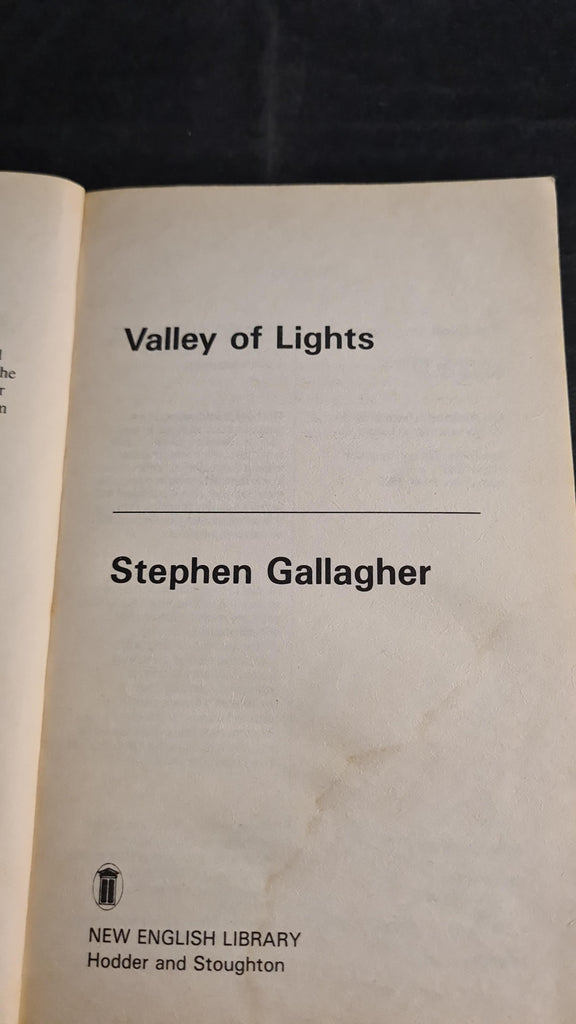 Stephen Gallagher - Valley of Lights, New English Library, 1988, Paper ...