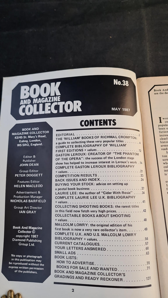 Book & Magazine Collector Number 38 May 1987 – Richard Dalby's Library