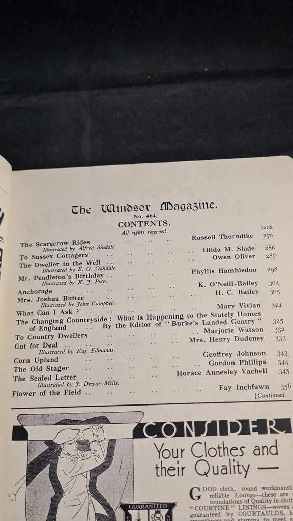 Windsor Magazine Number 464 August 193? Russell Thorndike – Richard ...