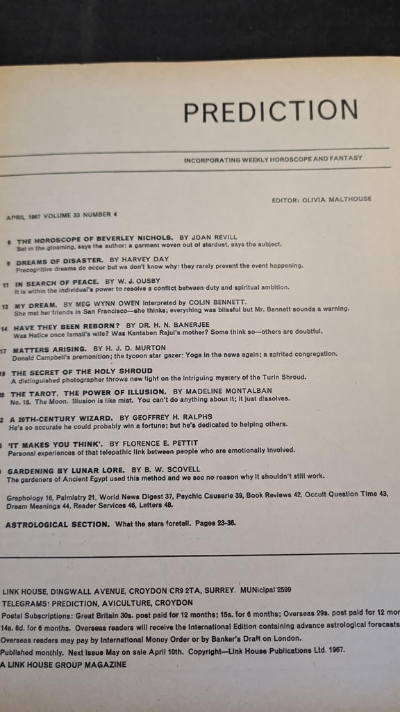 Prediction Magazine Volume 33 Number 4 April 1967 – Richard Dalby's Library