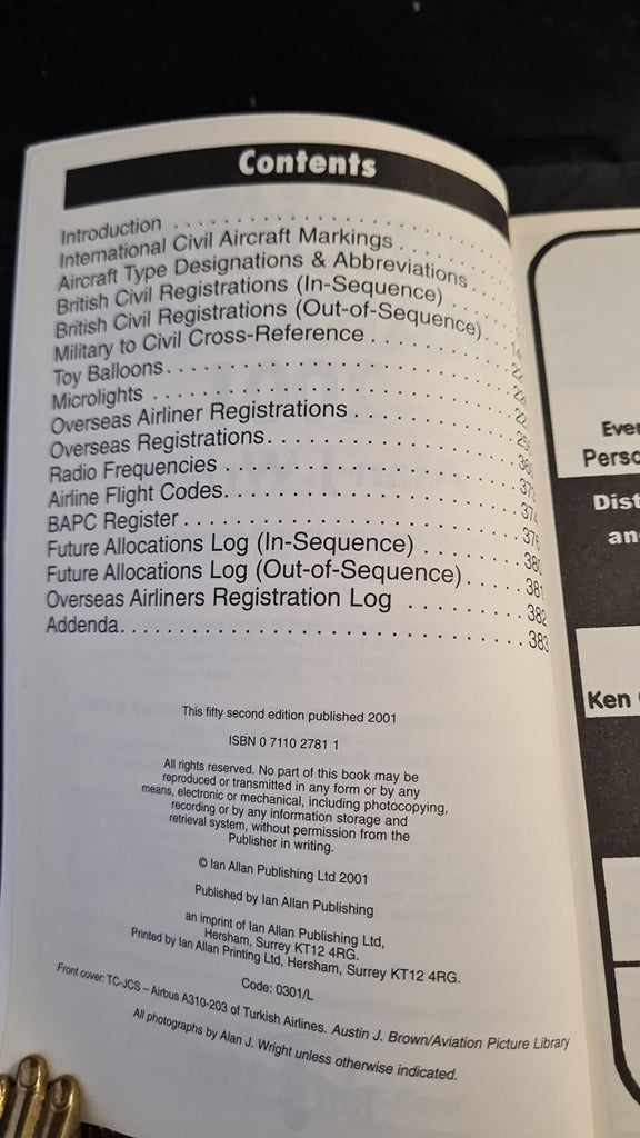 Alan J Wright - Civil Aircraft Markings 2001, Ian Allan – Richard Dalby ...