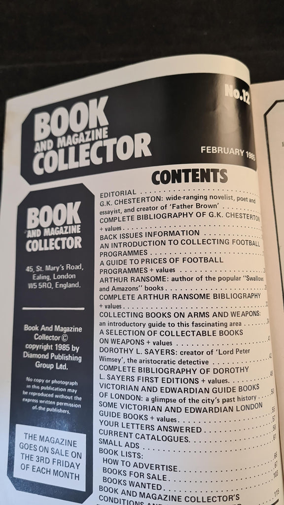 Book & Magazine Collector Number 12 February 1985 – Richard Dalby's Library