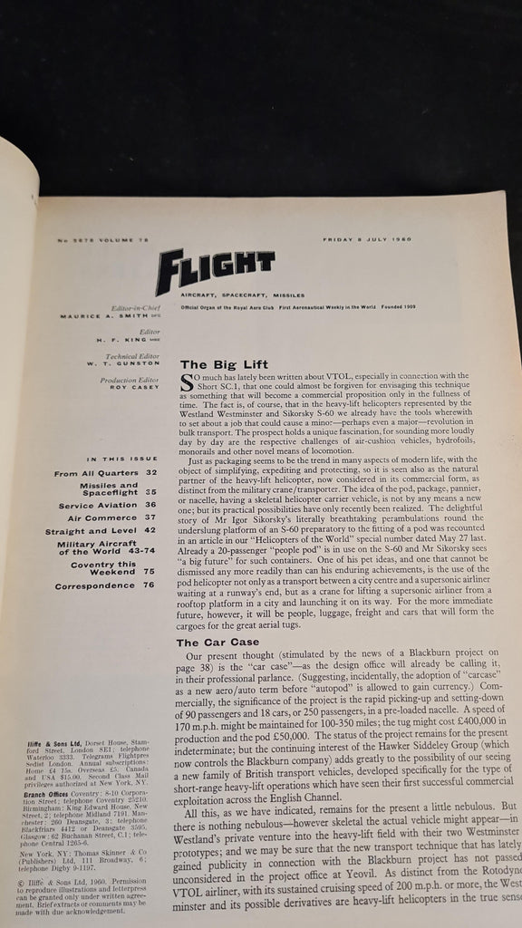 Flight Magazine 8 July 1960, Military Aircraft of the World – Richard ...