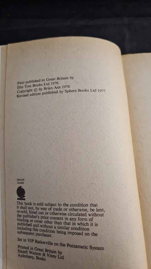 Brian Ash - Who's Who in Science Fiction, Sphere Books, 1977, Paperbac ...