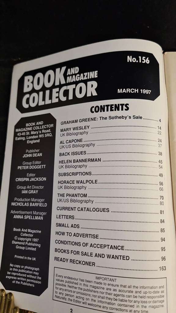 Book & Magazine Collector Number 156 March 1997 – Richard Dalby's Library
