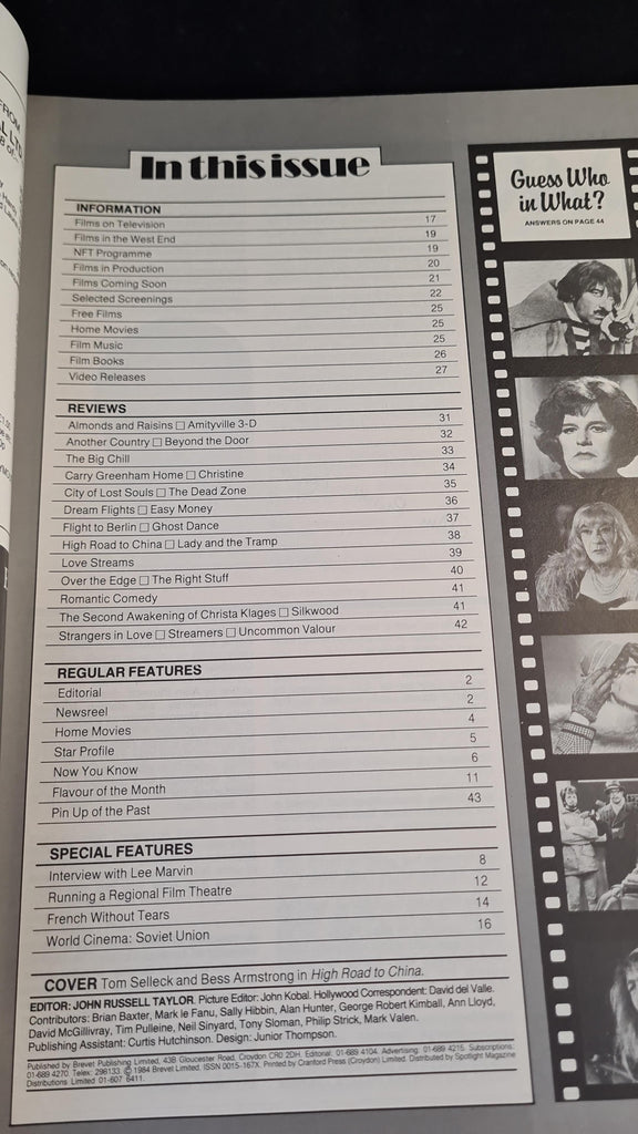 Films and Filming Magazine, April 1984 – Richard Dalby's Library