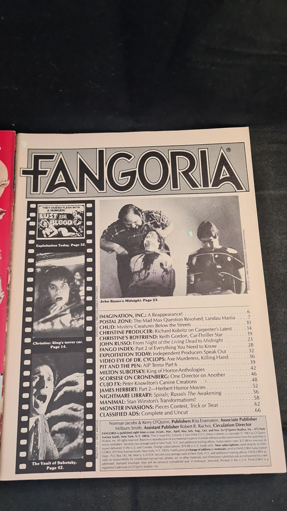 Fangoria Magazine Issue 32 Volume 3 1983 – Richard Dalby's Library