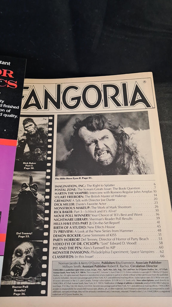 Fangoria Magazine Issue 37 Volume 3 1984 – Richard Dalby's Library