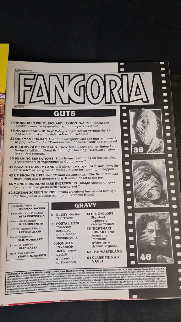 Fangoria Magazine Number 92 May 1990 – Richard Dalby's Library