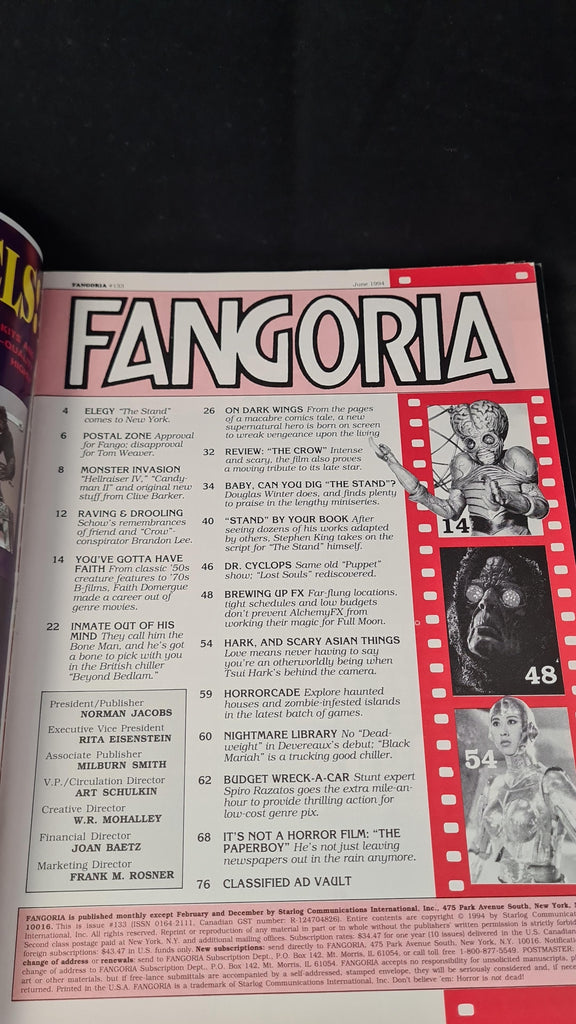 Fangoria Magazine Number 133 June 1994 – Richard Dalby's Library