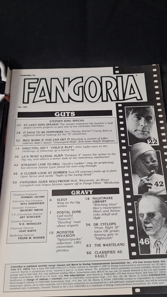 Fangoria Magazine Number 99 December 1990 – Richard Dalby's Library