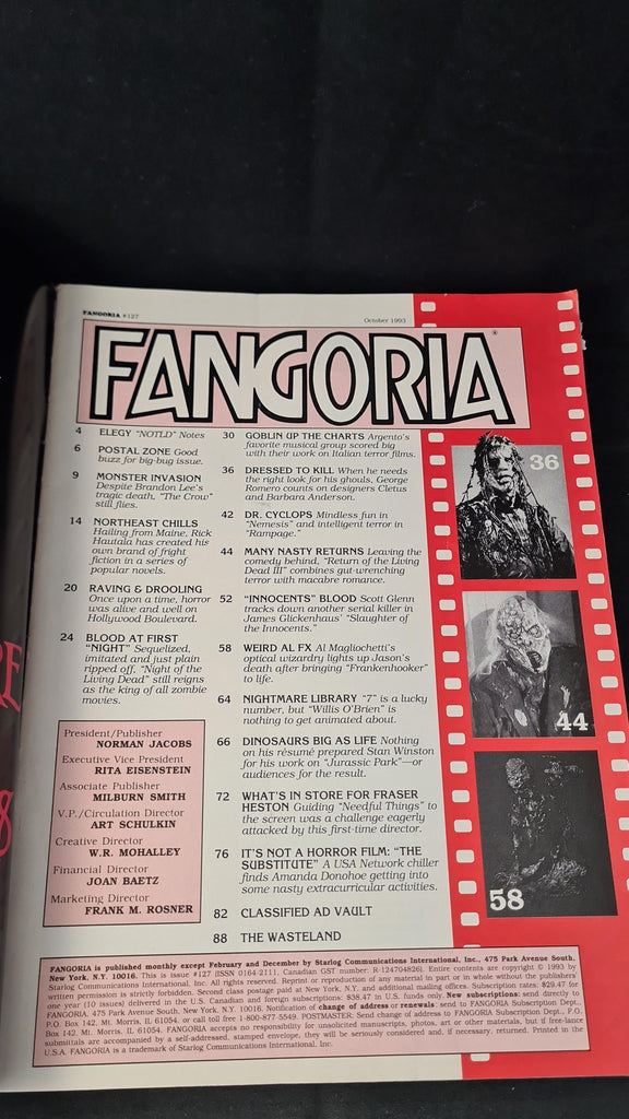Fangoria Magazine Number 127 October 1993 – Richard Dalby's Library