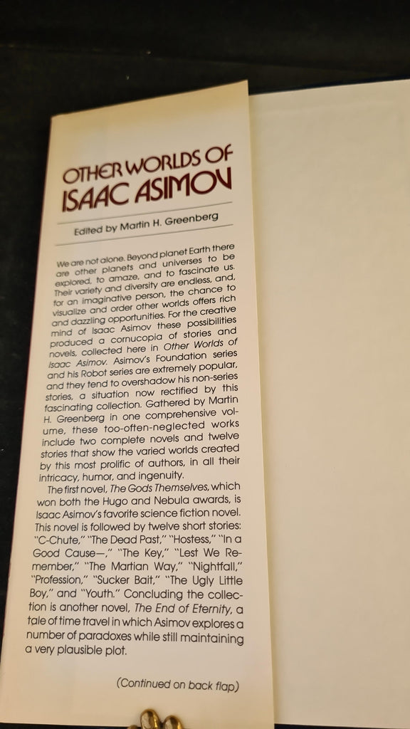 Martin Greenberg - Other Worlds of Isaac Asimov, Avenel Books, 1987 ...