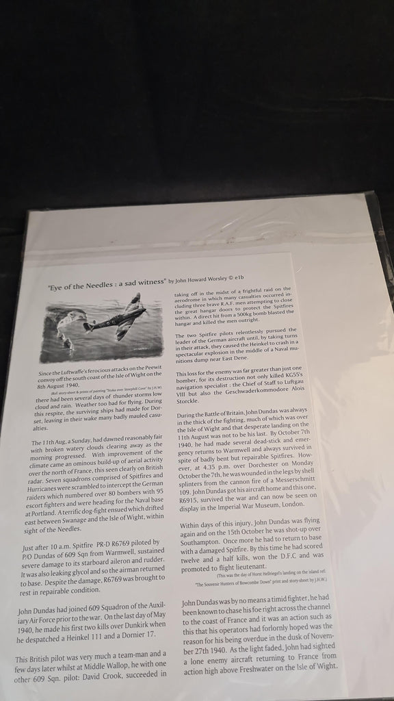 John Howard Worsley - Signed painting, "Eye of the Needles, a sad witn ...