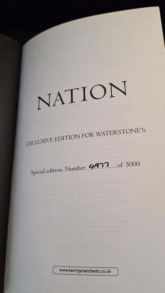Terry Pratchett - Nation, Doubleday, 2008, Exclusive Limited Edition ...