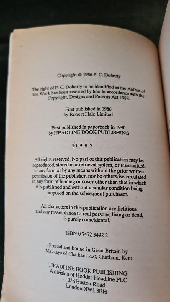 P C Doherty - Satan in St Mary's, Headline, 1990, Paperbacks – Richard ...
