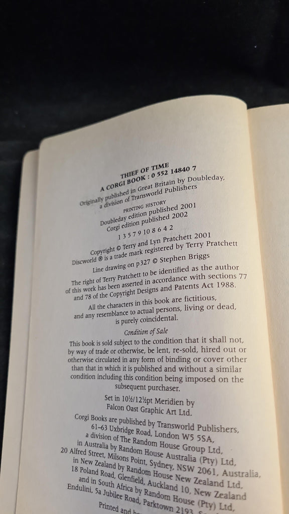 Terry Pratchett - Thief of Time, Corgi Books, 2002, Discworld Novel, P ...