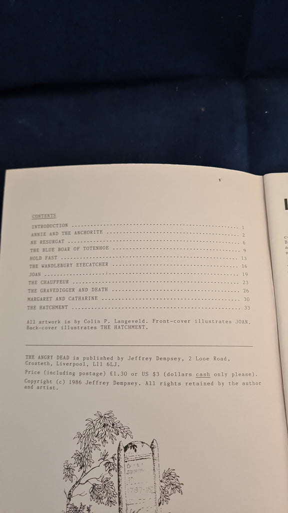 Mary Ann Allen - The Angry Dead, Jeffrey Dempsey, 1986 – Richard Dalby ...