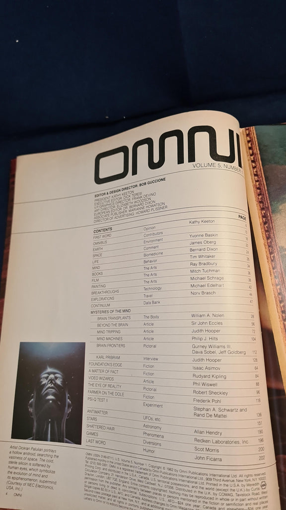 OMNI Volume 5 Number 1 October 1982, Special Anniversary Issue ...