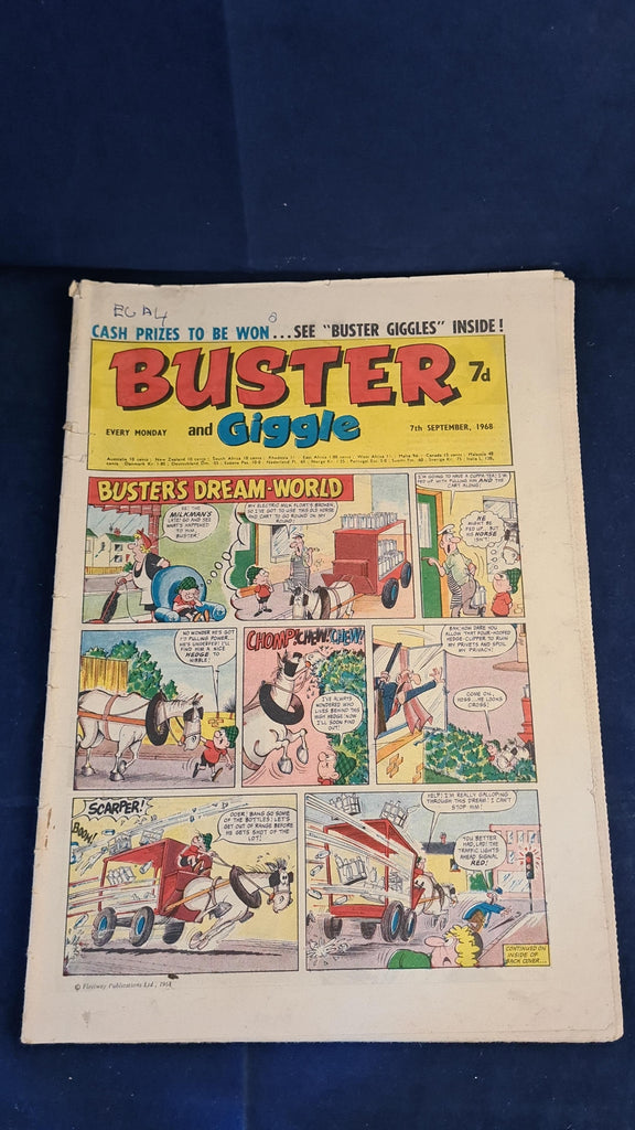 Buster Comic 28th October 1967, Buster & Giggle 7th, & 28th September ...