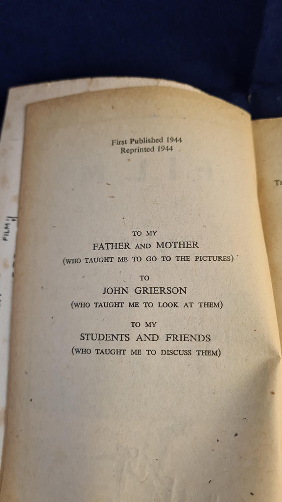 Roger Manvell - Film, Penguin Books, 1944 – Richard Dalby's Library