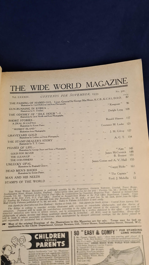 The Wide World Magazine Volume 84 Number 500 November 1939 – Richard ...