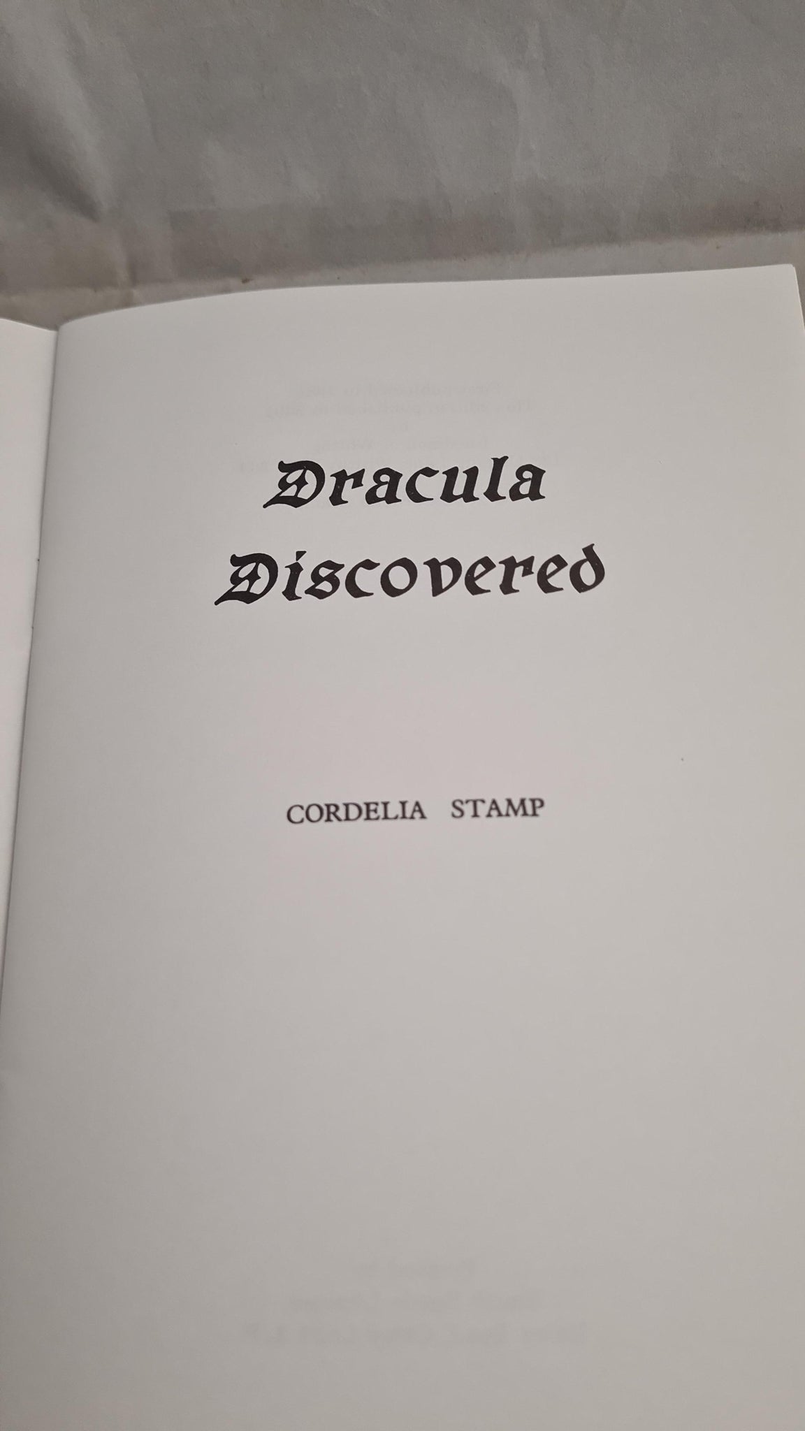 Cordelia Stamp - Dracula Discovered, Caedmon of Whitby, 2001 + Dracula ...
